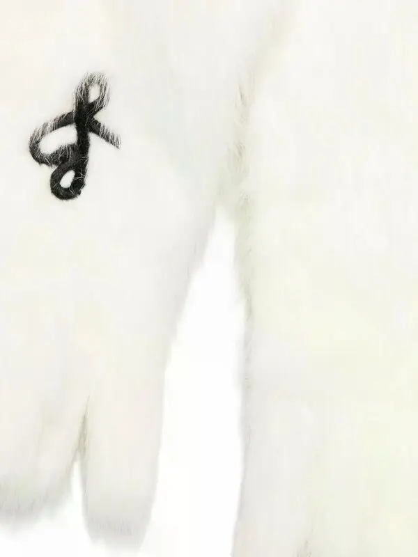 Ruslan Baginskiy Logo-embroidered Faux-fur Scarf