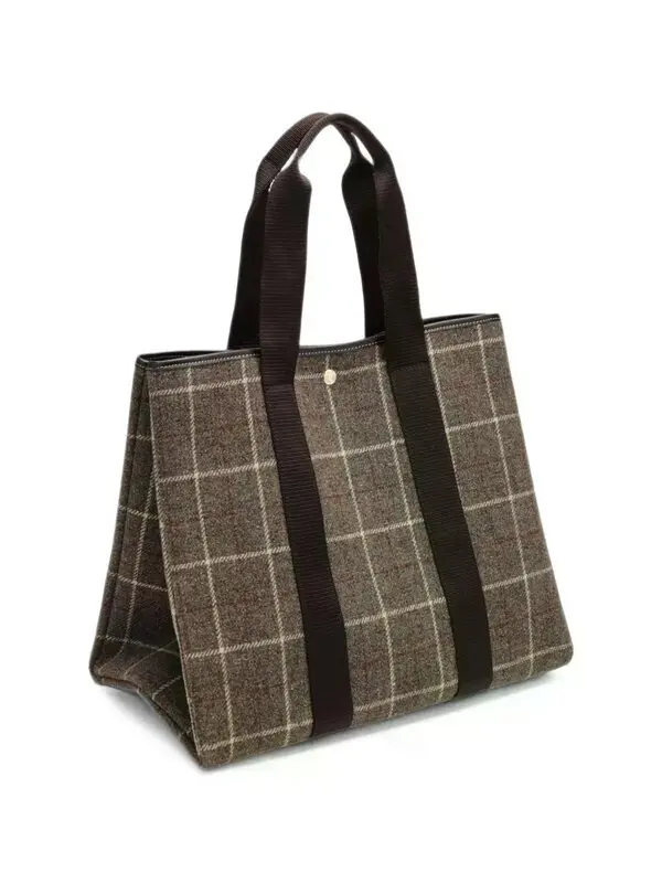 Rue De Verneuil Medium Traversée Check-pattern Tote Bag