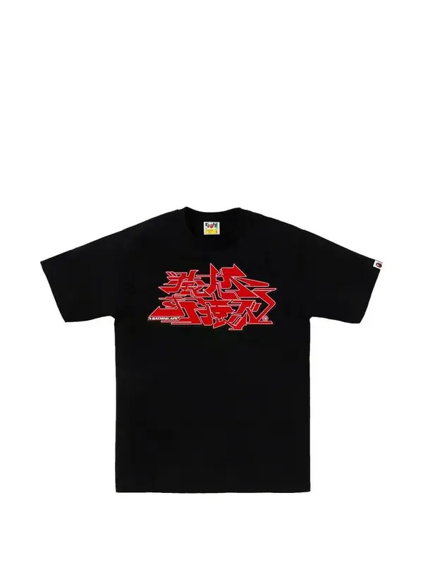 A BATHING APE Asnka Kanji Graffiti-logo T-shirt - Black