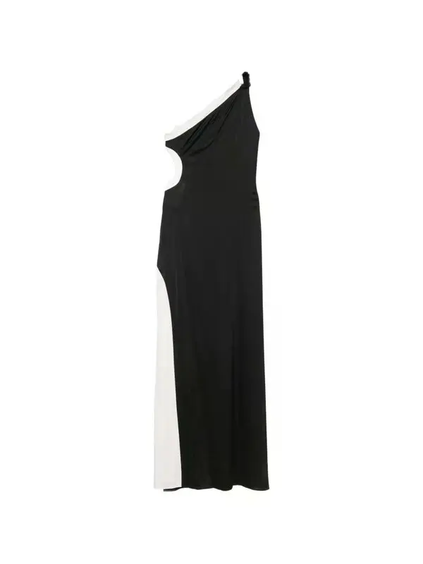 Alice + Olivia Gwendolyn Asymmetric Cutout Maxi Dress