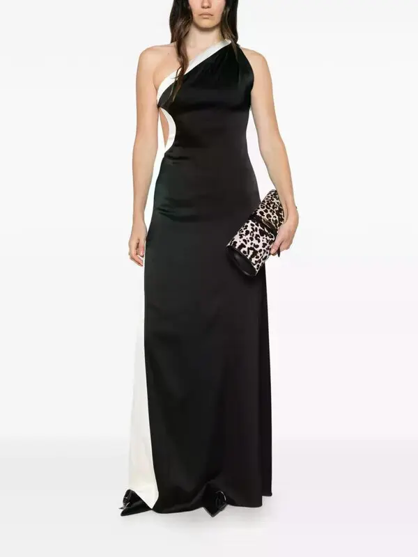Alice + Olivia Gwendolyn Asymmetric Cutout Maxi Dress