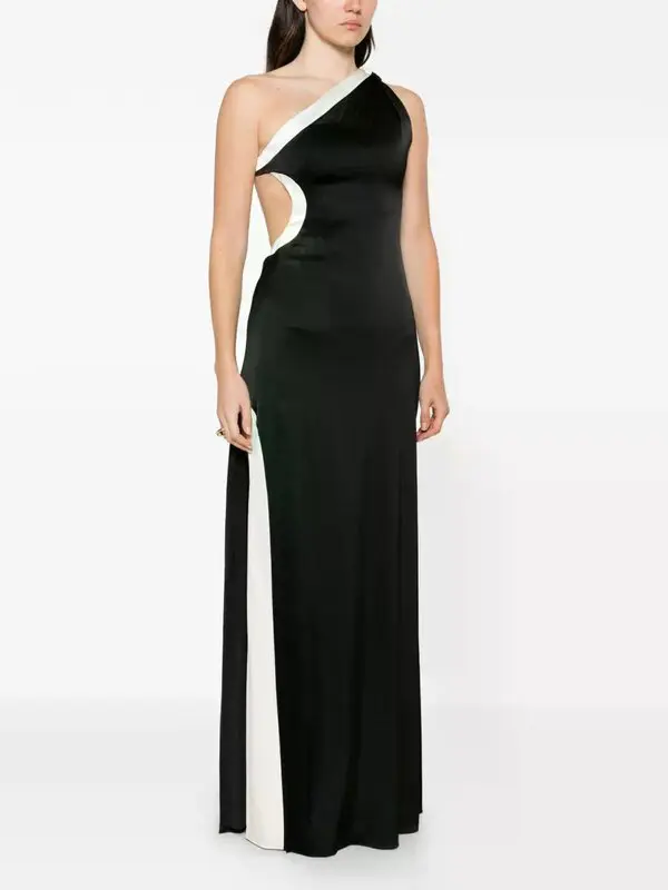 Alice + Olivia Gwendolyn Asymmetric Cutout Maxi Dress