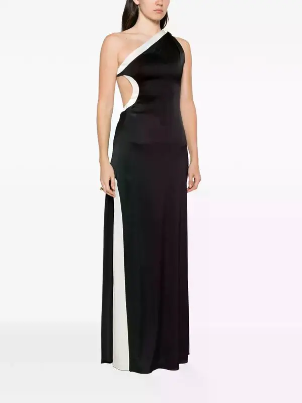 Alice + Olivia Gwendolyn Asymmetric Cutout Maxi Dress