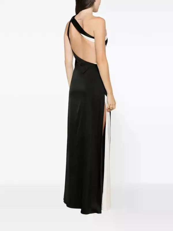 Alice + Olivia Gwendolyn Asymmetric Cutout Maxi Dress