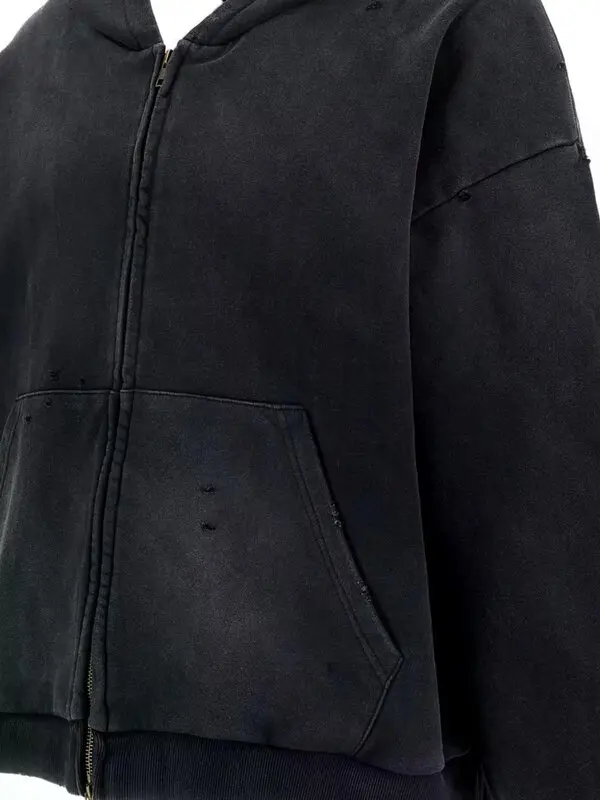 FOUND Distressed Zip-up Hoodie