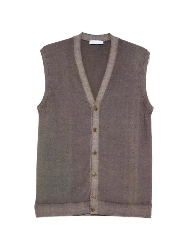 DANIELE FIESOLI Wool Button-up Cardigan - Brown