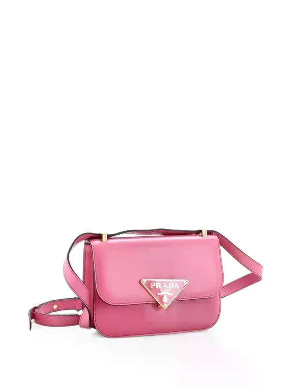 Prada Embleme Triangle Logo Flap Bag Soft Calfskin Small Shoulder Bag