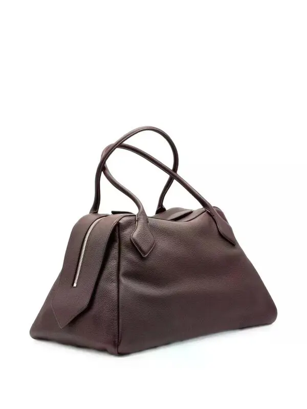 MINOBOSSI Large Abigail Grained Leather Tote Bag