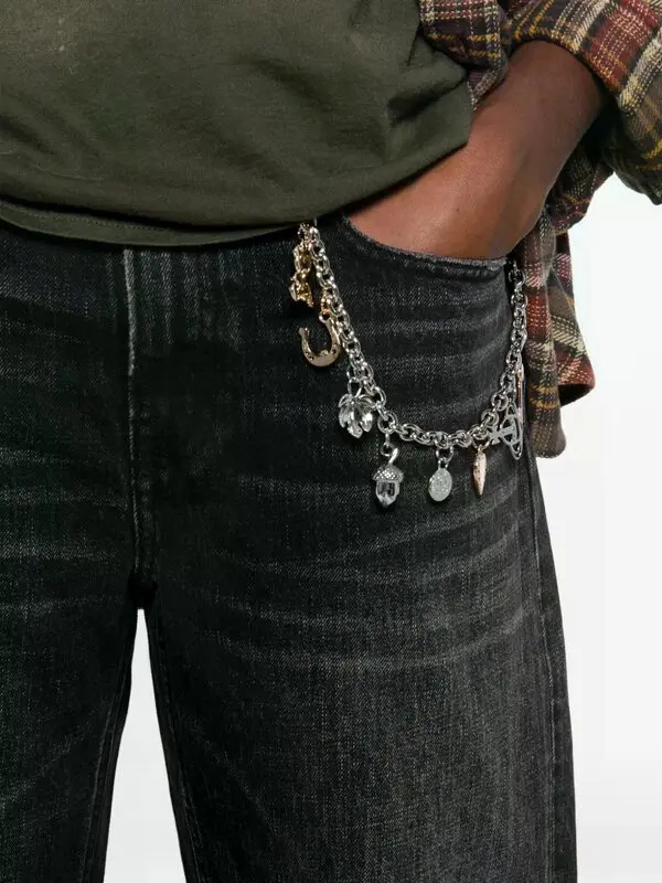 R13 Charm-embellished Faded-effect Jeans
