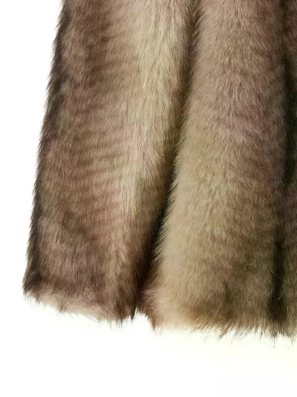 NUDE Faux Fur Wide-lapel Coat