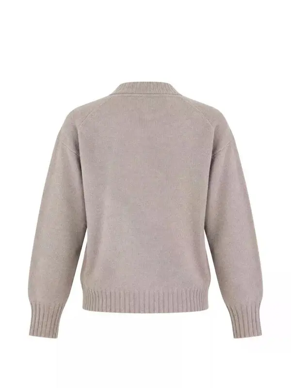 SOLOTRE V-neck Raglan-sleeve Cardigan