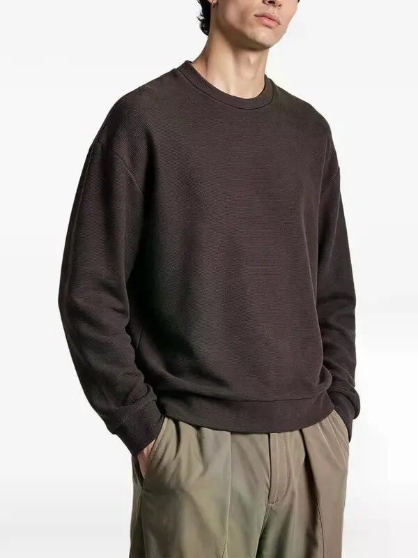 Giorgio Armani Ribbed-knit Crew-neck Sweatshirt
