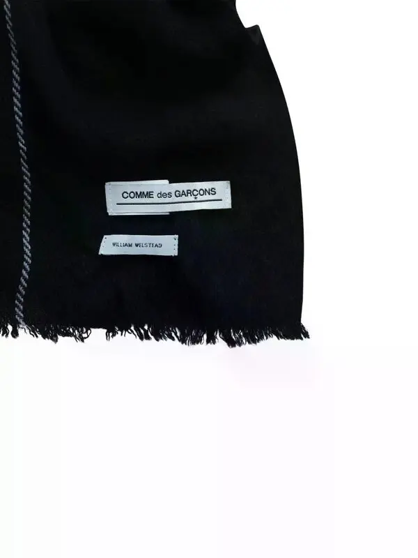 Comme Des Garçons X William Welstead Striped Frayed Scarf