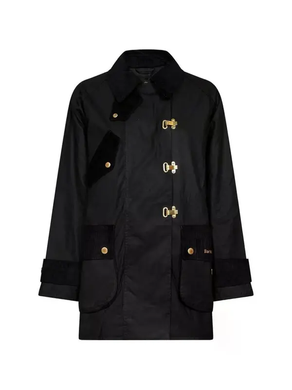 Barbour Double-breasted Corduroy-trim Coat
