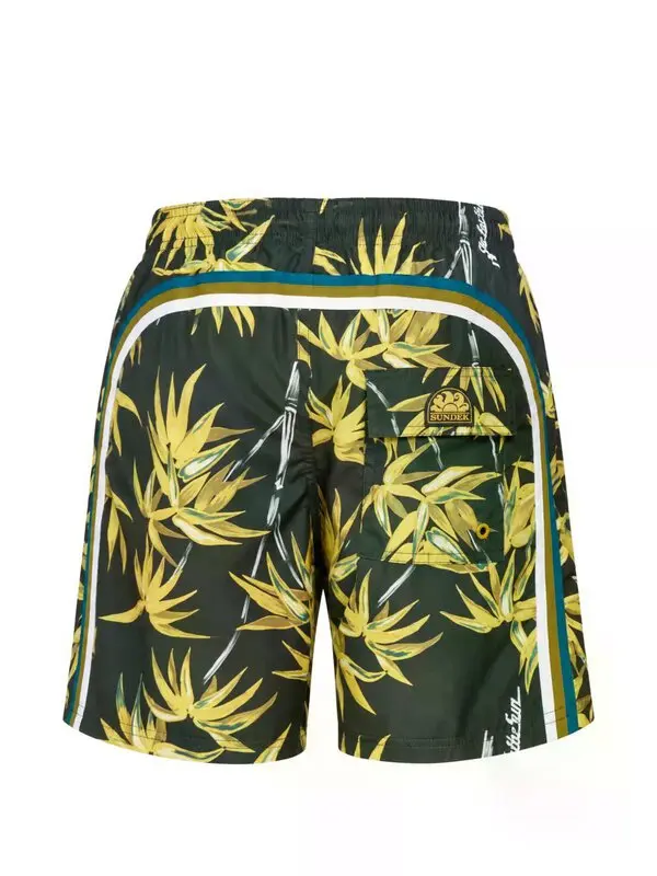 Sundek Floral-print Drawstring Swim Shorts