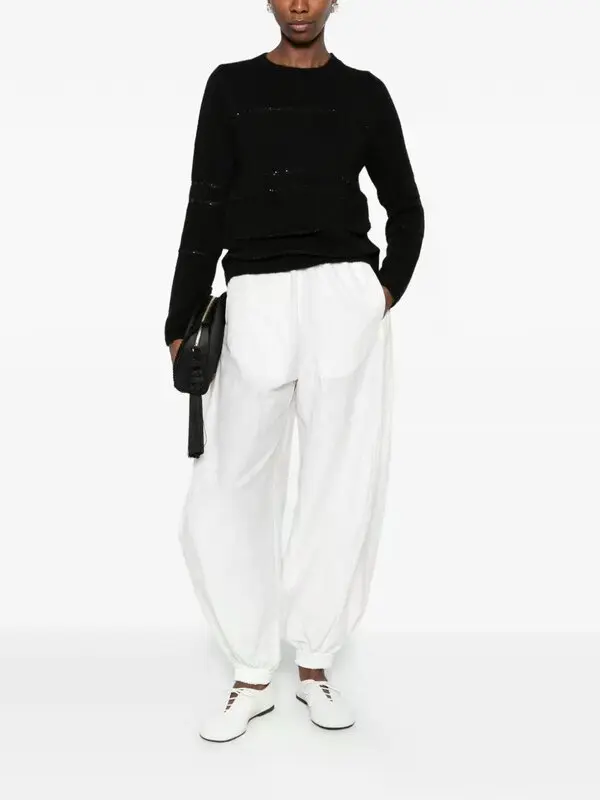Fabiana Filippi Sequin-embellished Ribbed-knit Sweater