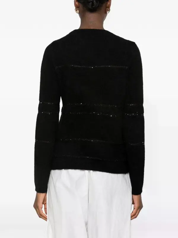Fabiana Filippi Sequin-embellished Ribbed-knit Sweater
