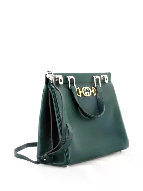 Gucci Zumi Top Handle Bag Leather Medium Satchel