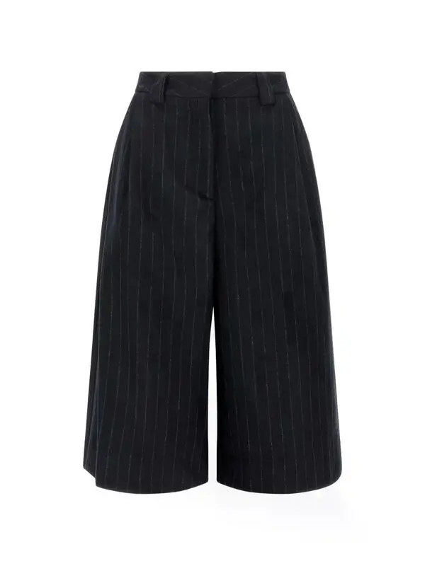 THELATEST Pinstripe-pattern Dakota Bermuda Shorts