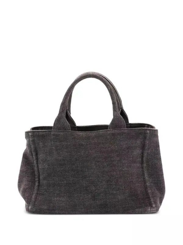 Prada Robot Convertible Embellished Denim Mini Tote Bag