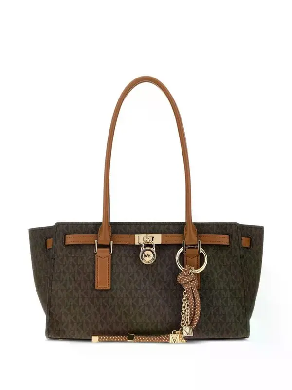 Michael Kors Hamilton Moderne Small Signature Logo Satchel - Brown