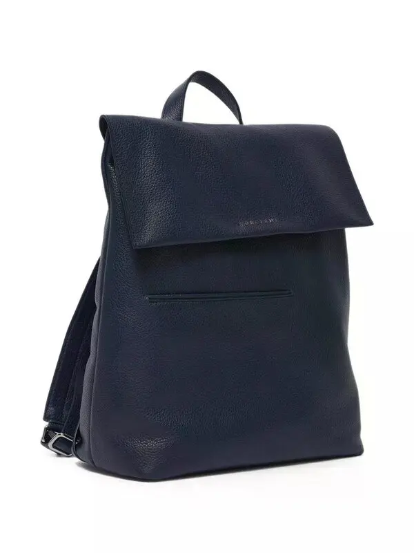 Orciani Grained Leather Foldover Backpack