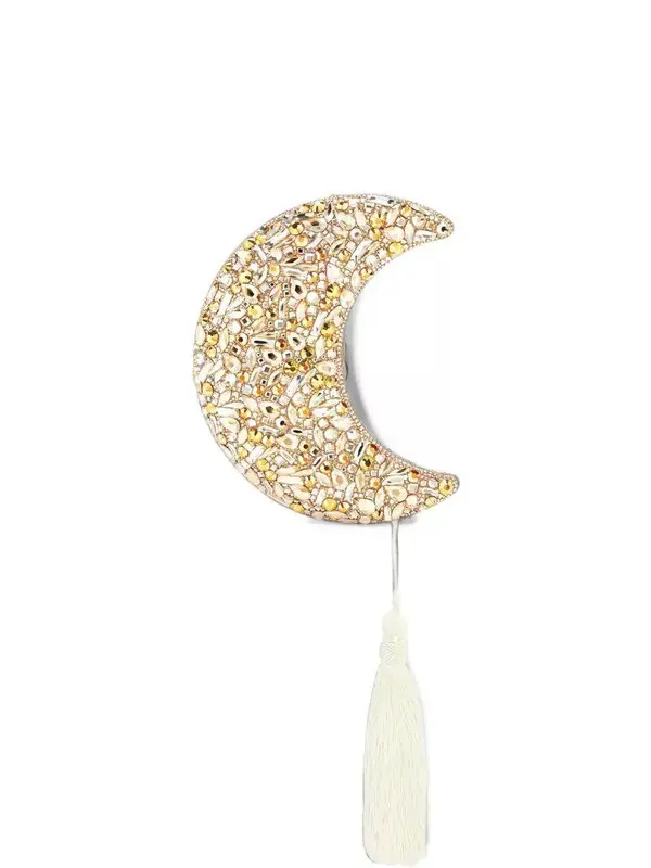 Judith Leiber Crescent Moon Crystal-embellished Mini Bag