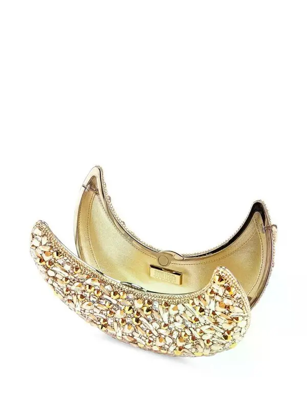Judith Leiber Crescent Moon Crystal-embellished Mini Bag