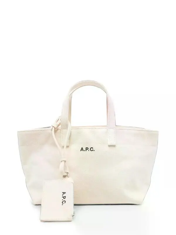 A.p.c. Small Le Drummer Logo-print Tote Bag - Neutrals