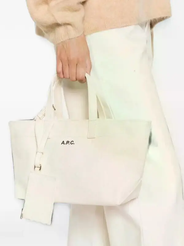 A.p.c. Small Le Drummer Logo-print Tote Bag - Neutrals