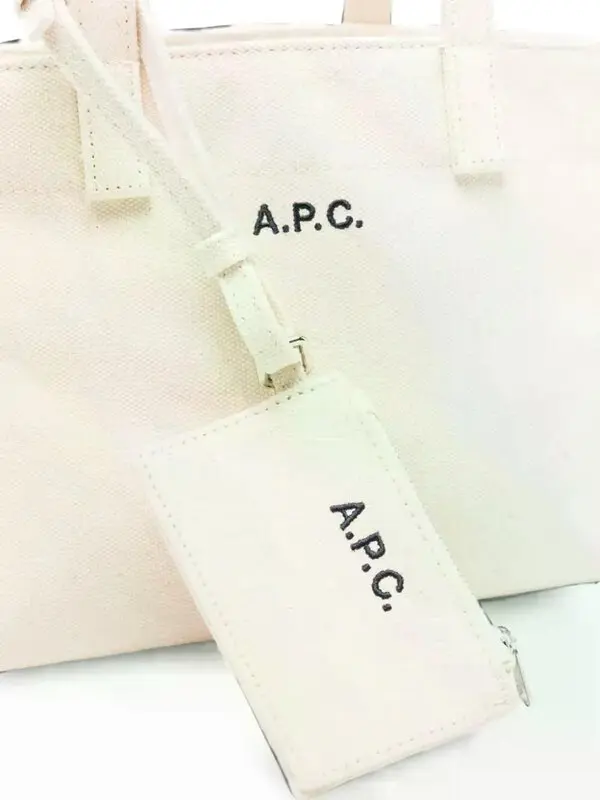A.p.c. Small Le Drummer Logo-print Tote Bag - Neutrals