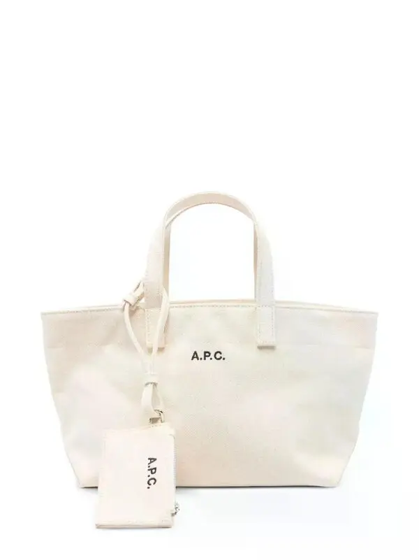 A.p.c. Small Le Drummer Logo-print Tote Bag - Neutrals