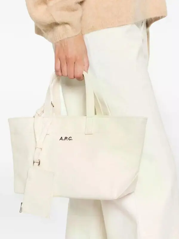 A.p.c. Small Le Drummer Logo-print Tote Bag - Neutrals
