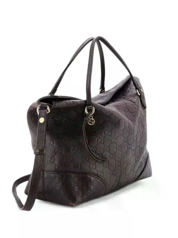 Gucci Bree Convertible Top Handle Bag Guccissima Leather Medium Tote Bag - Brown
