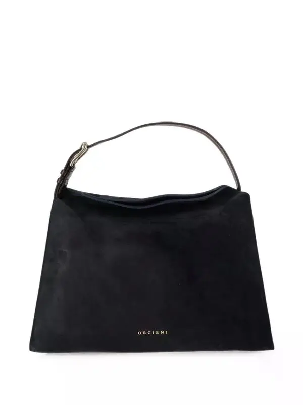 Orciani Midi Trinity Peach Oro Suede Tote Bag