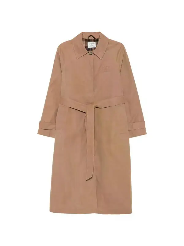 MC2 SAINT BARTH Lion Belted Logo-embroidered Coat