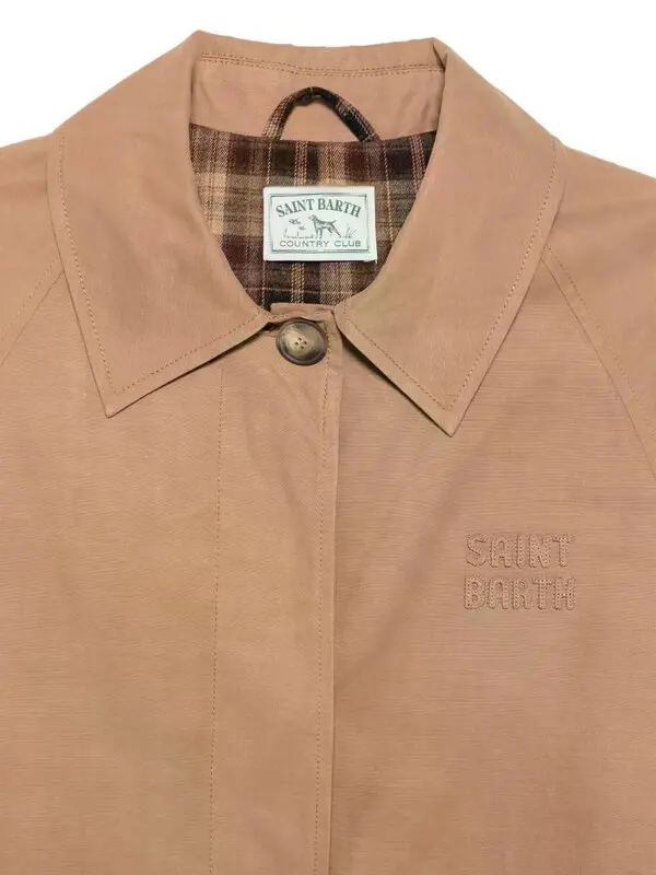 MC2 SAINT BARTH Lion Belted Logo-embroidered Coat