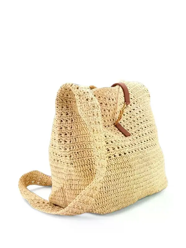 Saint Laurent Classic Crochet Raffia Hobo Bag