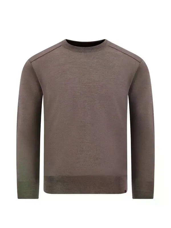 Paul & Shark Suede-panel Crew-neck Sweater