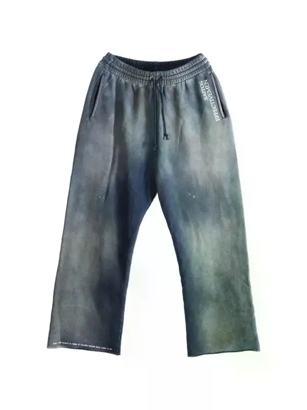 SAITOS Nirva Washed-effect Track Pants - Blue