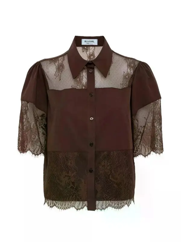 BLUGIRL Lace-panelled Shirt