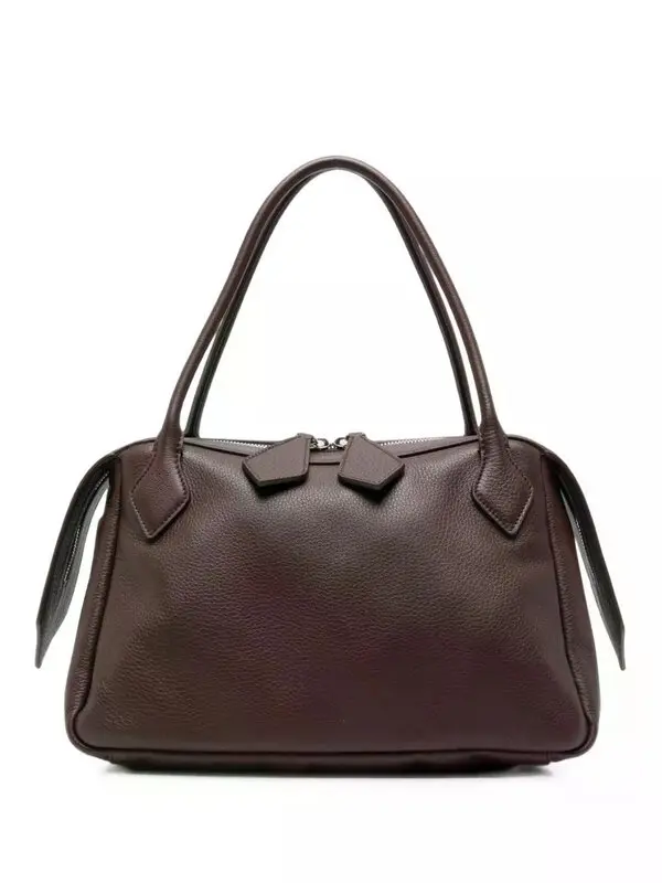 MINOBOSSI Medium Grained Leather Tote Bag