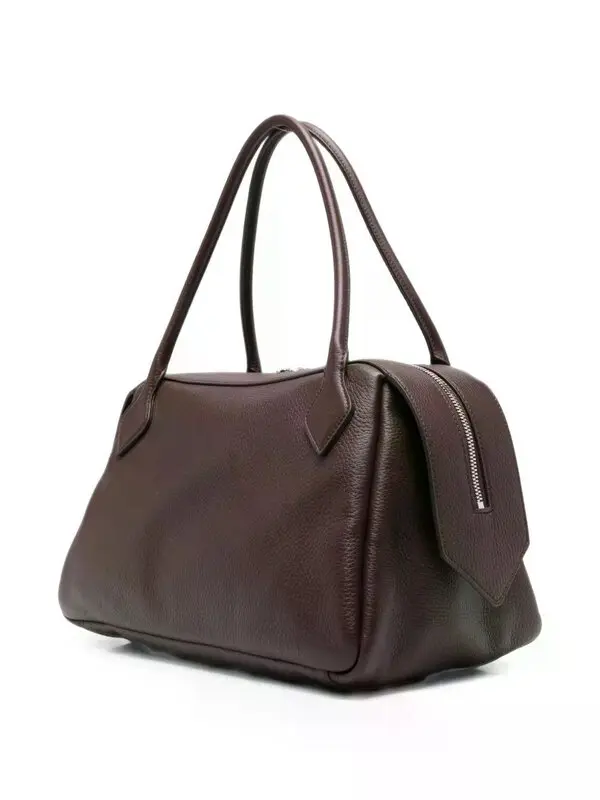 MINOBOSSI Medium Grained Leather Tote Bag
