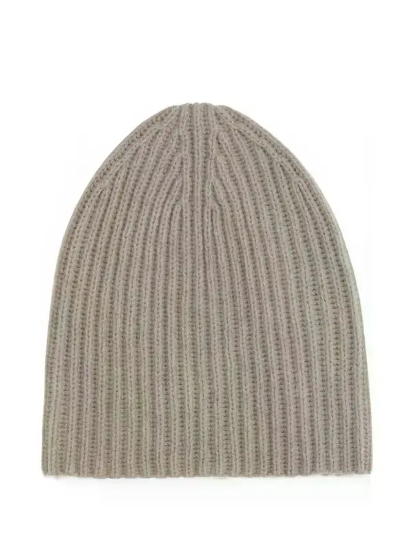 UMIT BENAN Murray Cashmere Beanie Hat - Neutrals