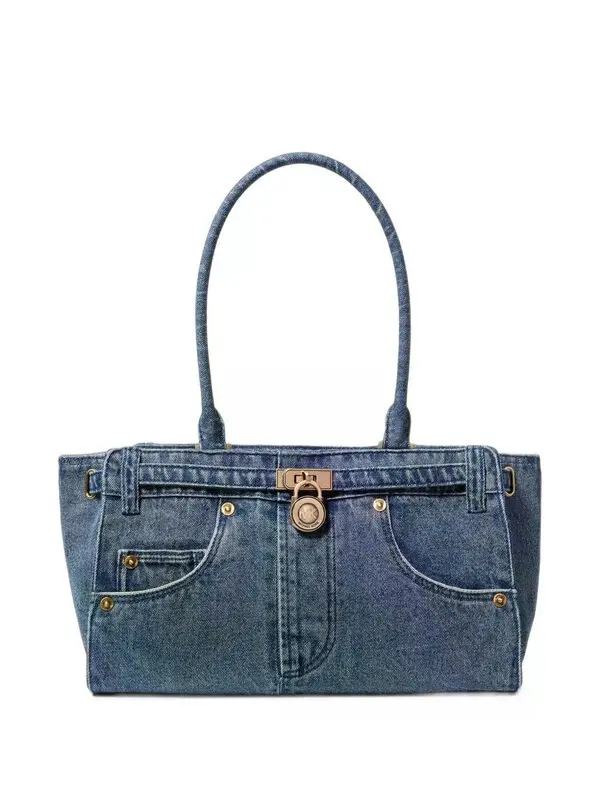 Michael Kors Hamilton Moderne Small Washed Denim Satchel Bag