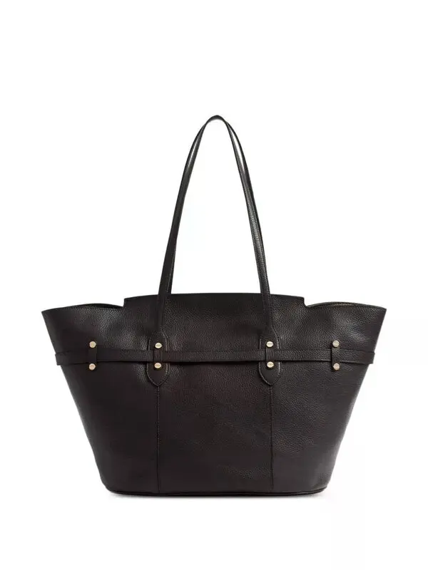 Borbonese Large Premiere Pebbled Padlock-detail Tote Bag