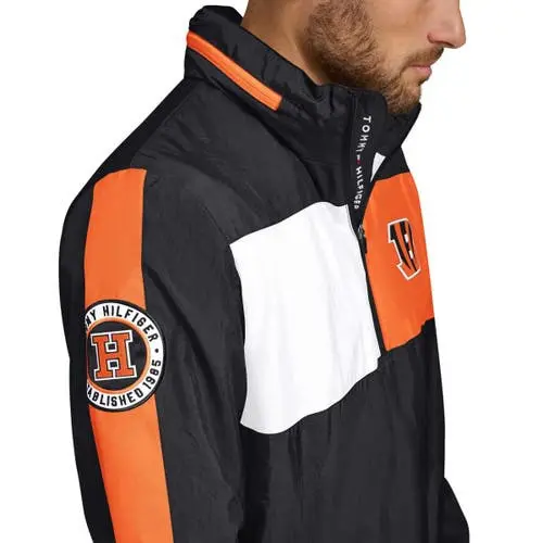 Tommy Hilfiger Cincinnati Bengals Gael Lightweight Half-zip Pullover Hoodie Jacket