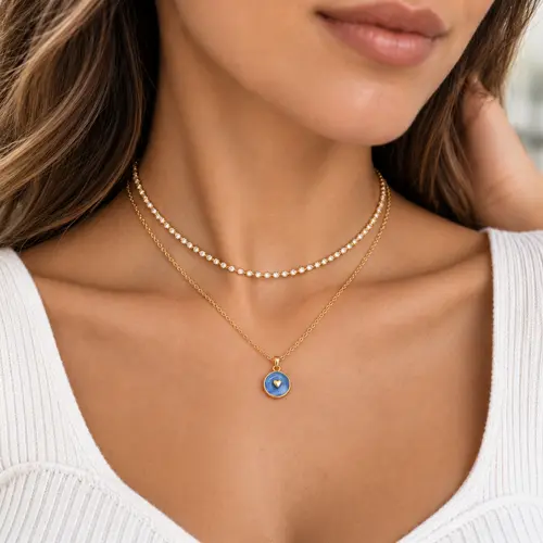 DONATELLO GIAN Tone Swirl Heart Necklace