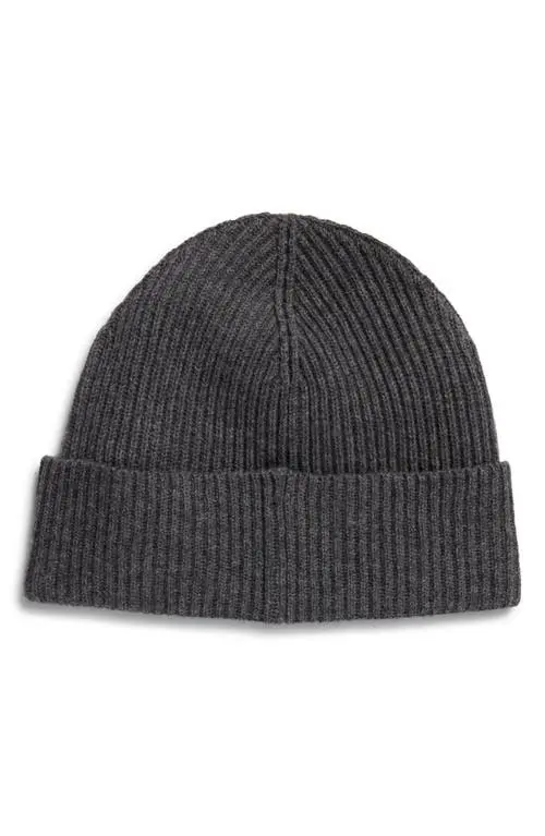Nordstrom Wool & Cashmere Rib Beanie - Grey