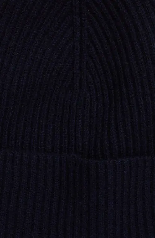 Nordstrom Wool & Cashmere Rib Beanie - Navy